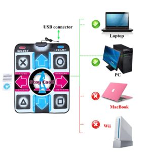 OSTENT USB Non-Slip StepMania Dancing Step Dance Mat Pad Blanket for PC Laptop Rhythm Windows Video Game