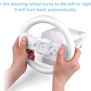 OSTENT Multi-angle Racing Game Steering Wheel Stand for Nintendo Wii Console Controller Color White