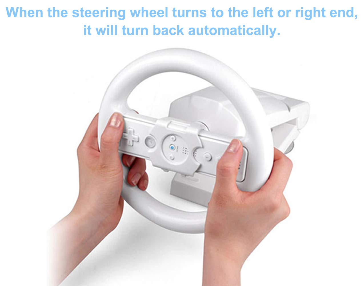 OSTENT Multi-angle Racing Game Steering Wheel Stand for Nintendo Wii Console Controller Color White