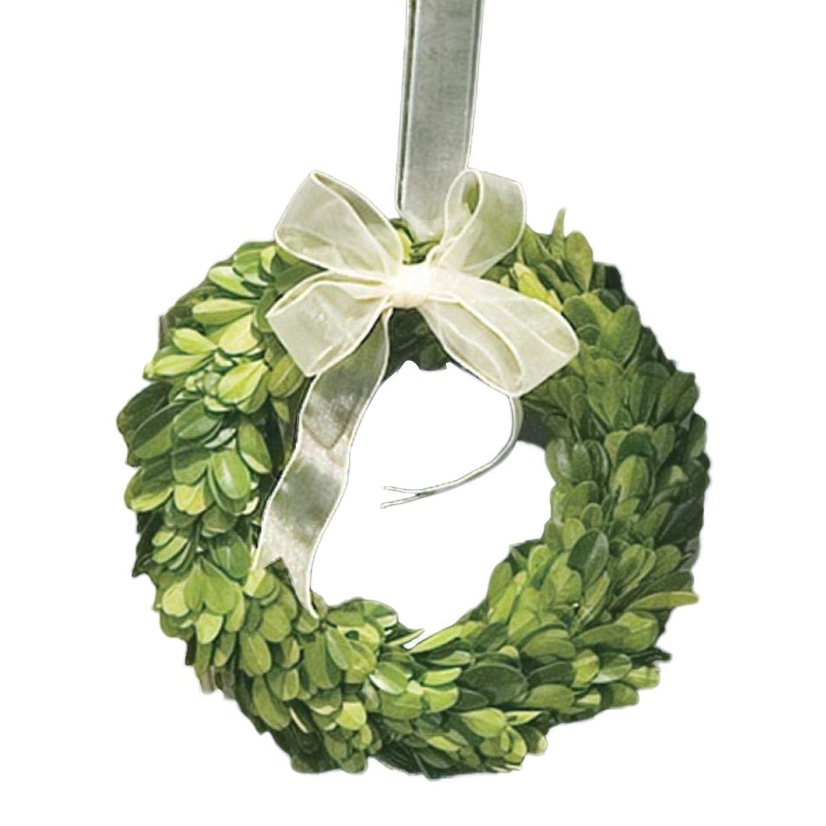 Napa Home & Garden 6-inch Preserved Boxwood Wreath with Ribbon