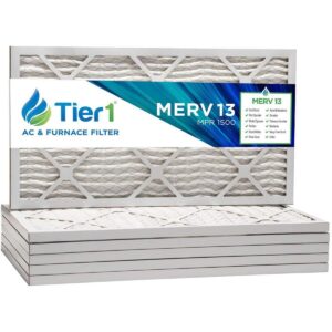 tier1 14x20x1 merv 13 pleated air/furnace filter -6 pack