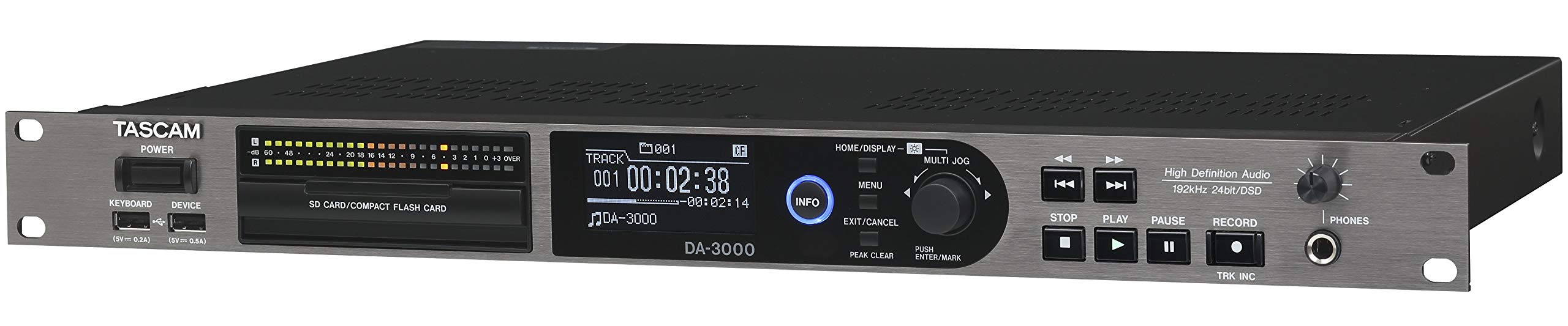 Tascam DA-3000 High Resolution Stereo Master Recorder and AD/DA Converter