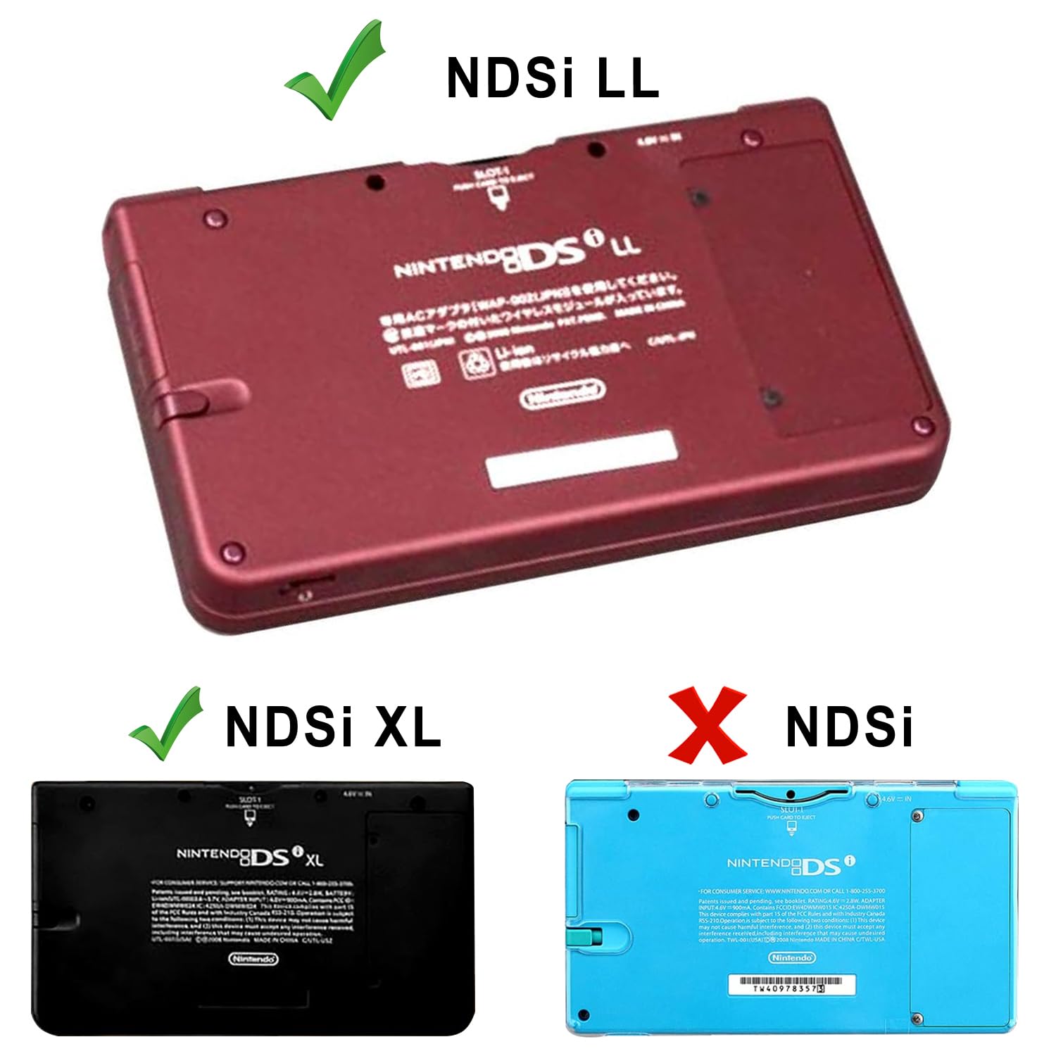 OSTENT 2000mAh Li-ion Battery Rechargeable Lithium-ion + Tool Pack Kit for Nintendo NDSi LL NDSi XL Console