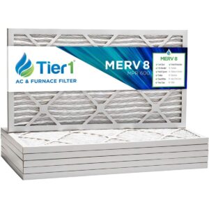 tier1 10x24x1 merv 8 pleated air/furnace filter -6 pack