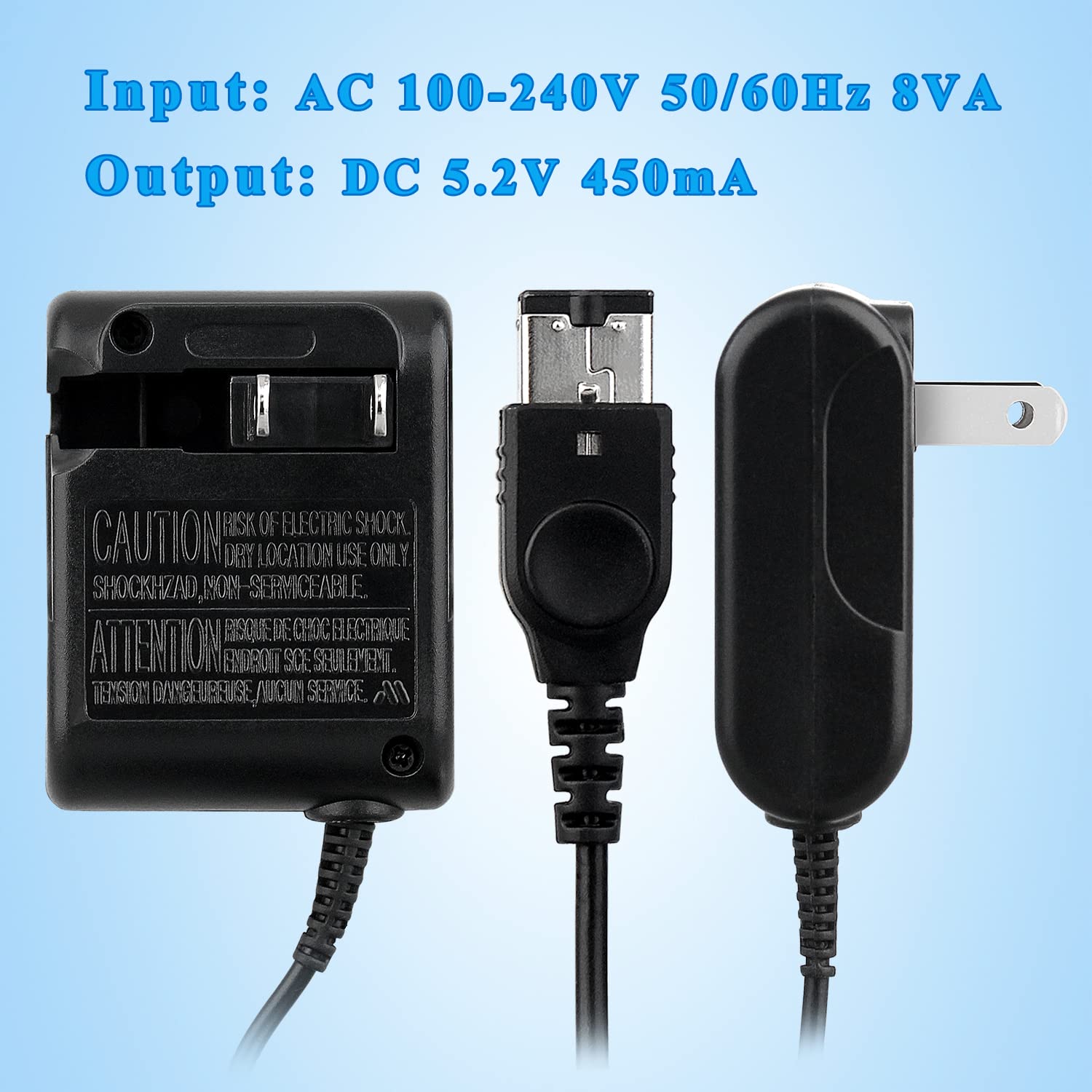 OSTENT US AC Home Wall Power Supply Charger Adapter Cable for Nintendo DS NDS GBA SP