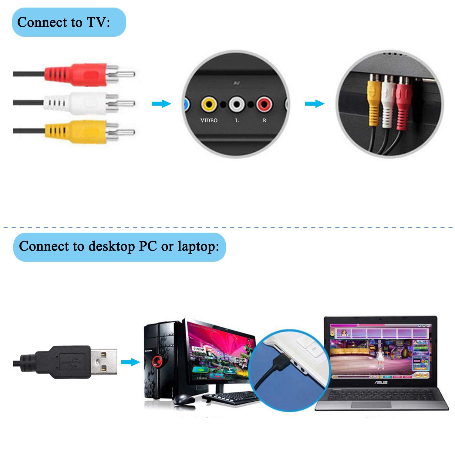 OSTENT USB RCA Non-Slip Dancing Step Dance Mat Pad for PC Computer TV AV Video Game