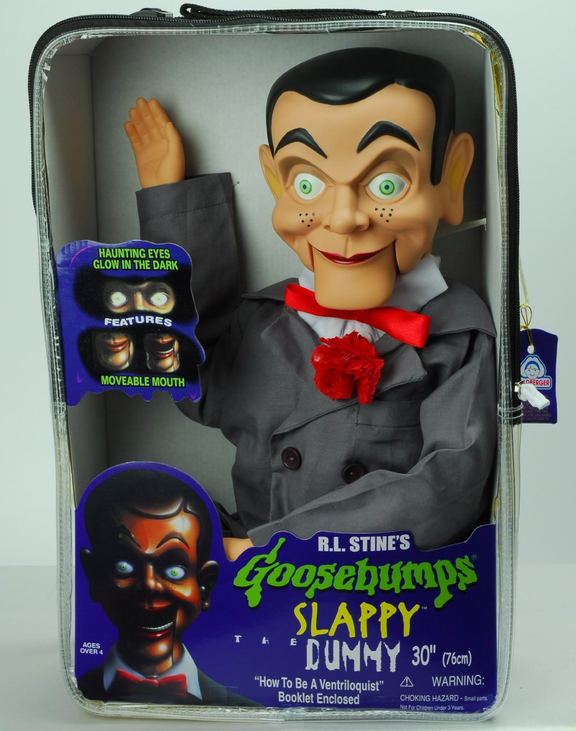 Slappy Dummy, Ventriloquist Doll “Star of Goosebumps”, Famous Ventriloquist Dummy. Has Glow in The Dark Eyes. Bonus E-Book 'How to Be a Ventriloquist'