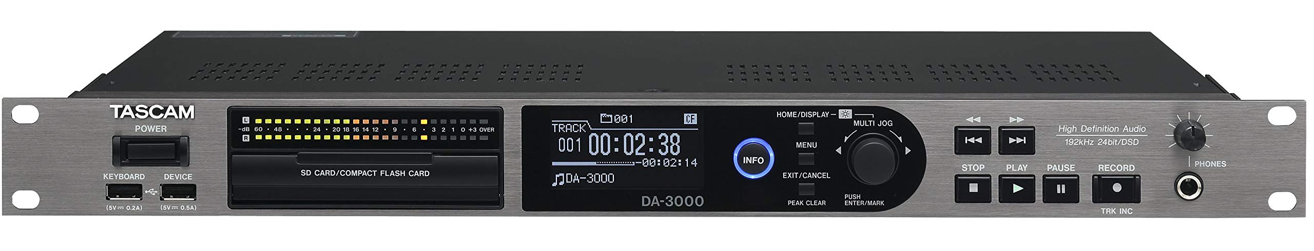 Tascam DA-3000 High Resolution Stereo Master Recorder and AD/DA Converter