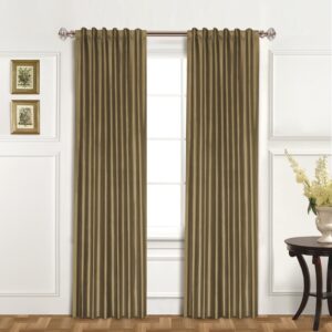 united curtain 100-percent dupioni silk window curtain panel, 42 by 84-inch, taupe