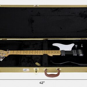 Gearlux Rectangular Electric Guitar Hard Shell Wood Case for Standard-Size Guitars Including Fender Strat/Tele - Tweed