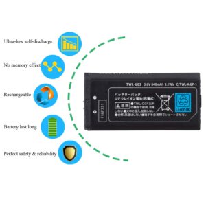 OSTENT 840mAh 3.7V Rechargeable Battery Pack Replacement for Nintendo NDSi