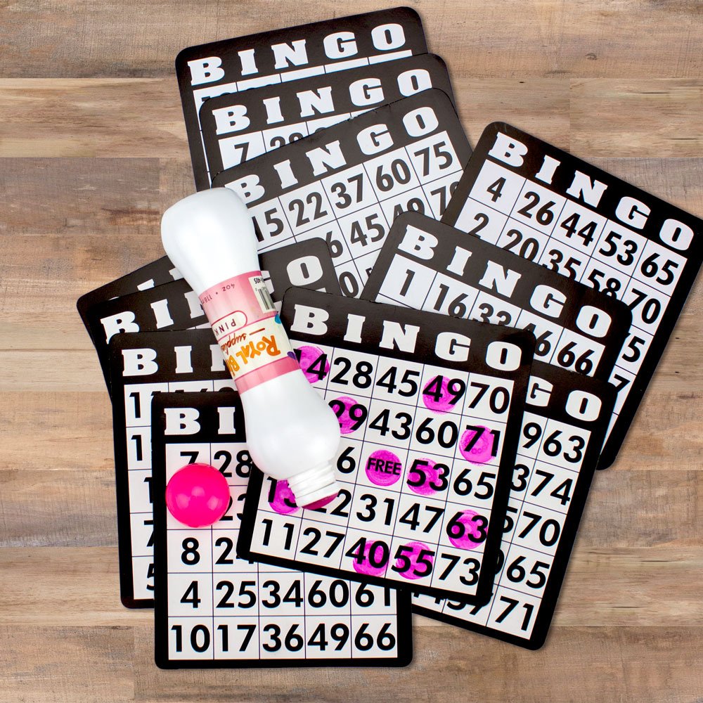 Royal Bingo 5 Pack of Glitter Mixed Bingo Daubers in Five Colors - Bingo Markers for Paper Cards, Reusable Bingo Cards