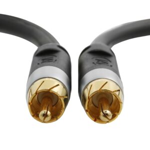 Mediabridge™ Ultra Series Digital Audio Coaxial Cable (4 Feet) - Dual Shielded with RCA to RCA Gold-Plated Connectors - Black