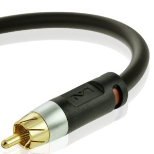 mediabridge™ ultra series digital audio coaxial cable (4 feet) - dual shielded with rca to rca gold-plated connectors - black