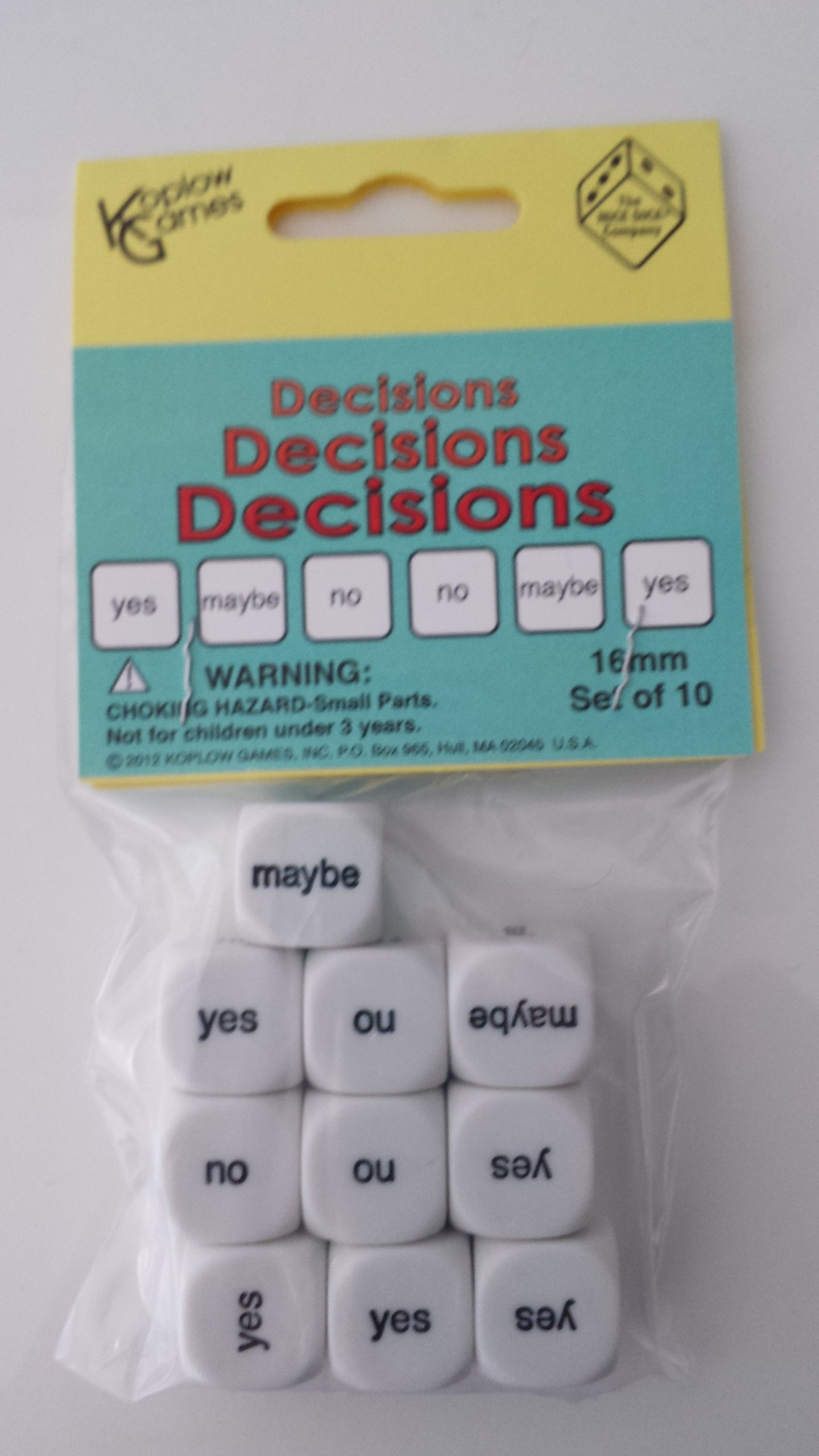 Koplow Games Decisions Dice Set of 10