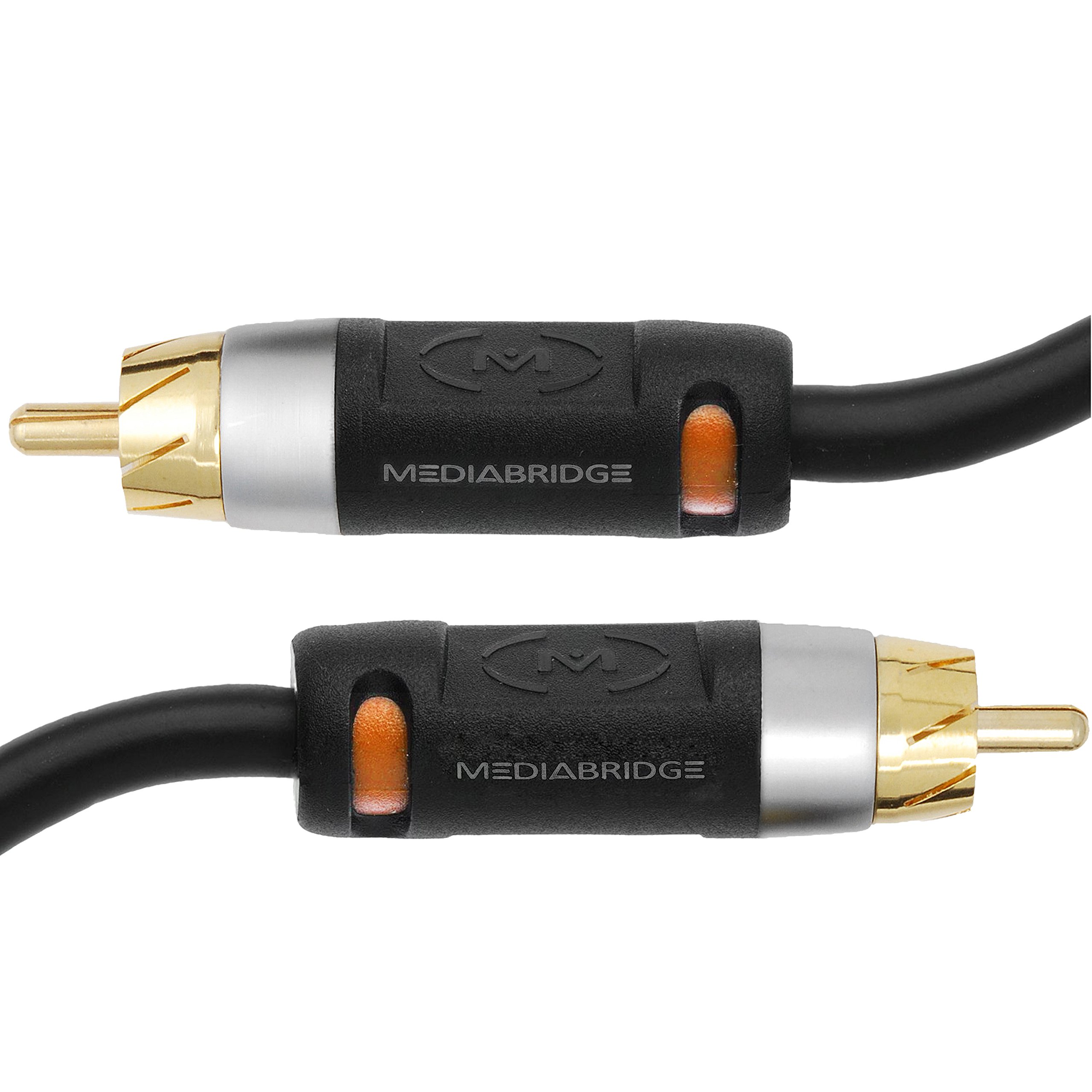 Mediabridge™ Ultra Series Digital Audio Coaxial Cable (4 Feet) - Dual Shielded with RCA to RCA Gold-Plated Connectors - Black