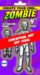 spherewerx create your own comic book hero zombie customizing blank 4" action figure