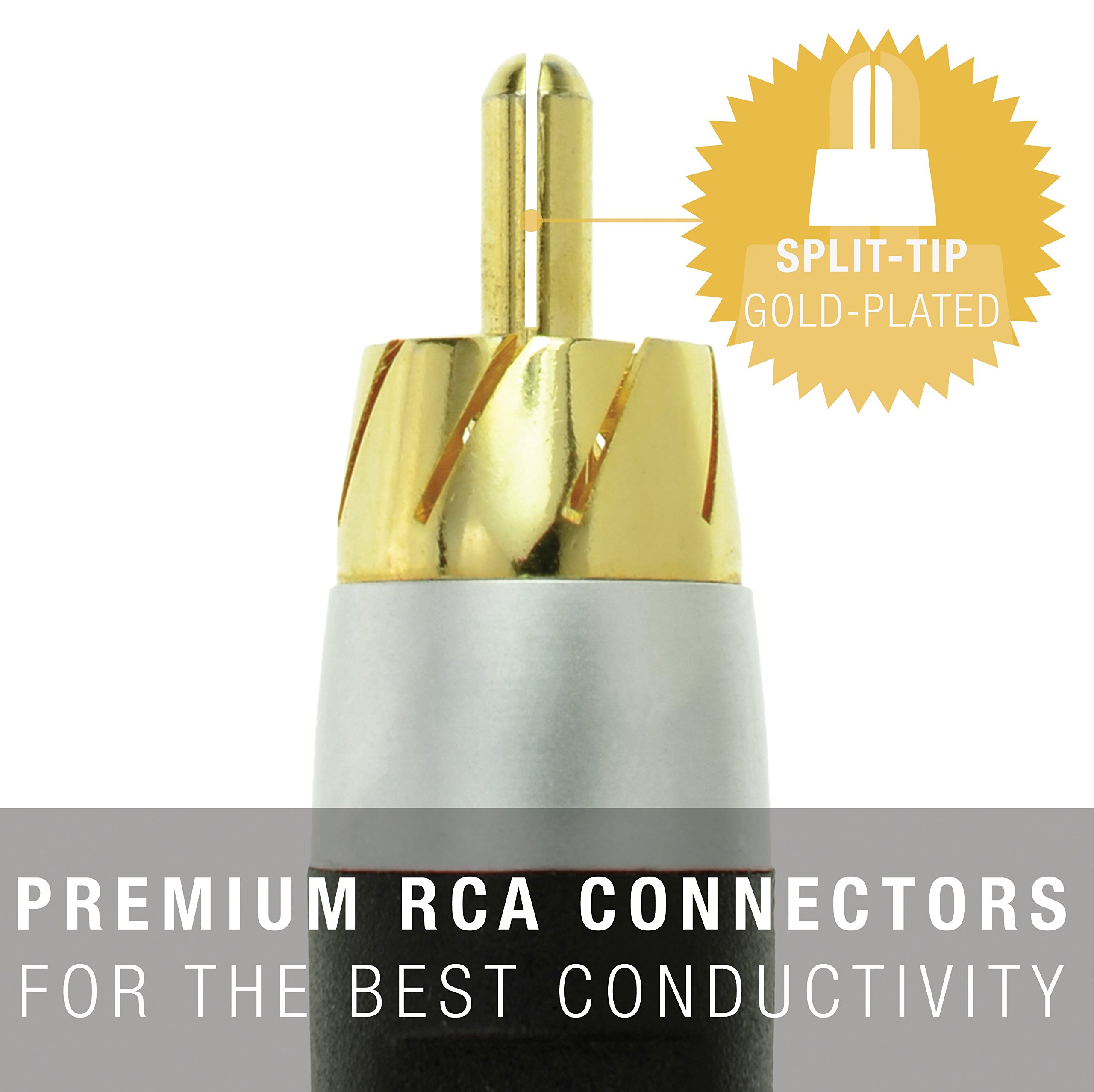 Mediabridge™ Ultra Series Digital Audio Coaxial Cable (4 Feet) - Dual Shielded with RCA to RCA Gold-Plated Connectors - Black