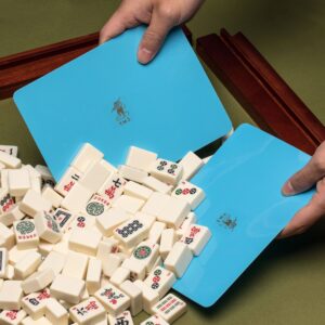 Yellow Mountain Imports Mahjong Tile Mixer (Shuffler) - Blue - Set of 2