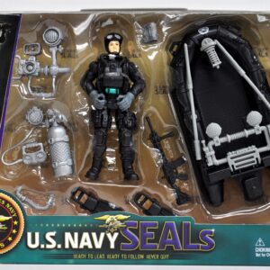 United States Navy Seal Figure Playset with Accessories and Combat Rubber Raiding Craft