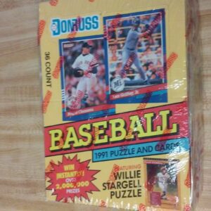 Donruss 1991 Series 1 Baseball Card Pack Factory Sealed Box