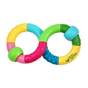 green sprouts infinity rattle | encourages whole learning | durable material made from safer plastic, easy to hold & shake, playful rattle sound