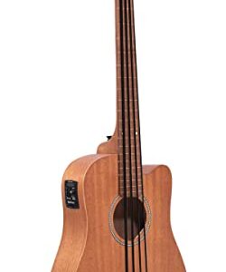 Gold Tone M-BassFL 23-Inch Scale Fretless Acoustic-Electric MicroBass with Gig Bag