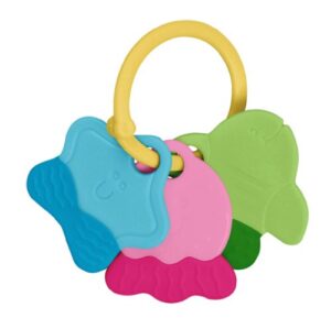 green sprouts teething keys | encourages whole learning | durable material made from safer plastic, easy to hold & shake, playful rattle sound