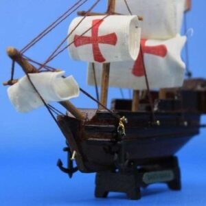 Hampton Nautical Santa Maria Tall Model Ship, 7" , Brown