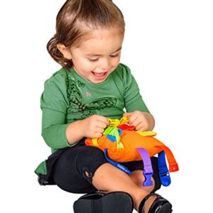 Buckle Toys - Bizzy Square - Learning Activity Game - Develop Motor Skills and Problem Solving - Occupational Therapy Toddler Travel Toy