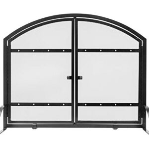 Pleasant Hearth Harper Arched Fireplace Screen with Doors