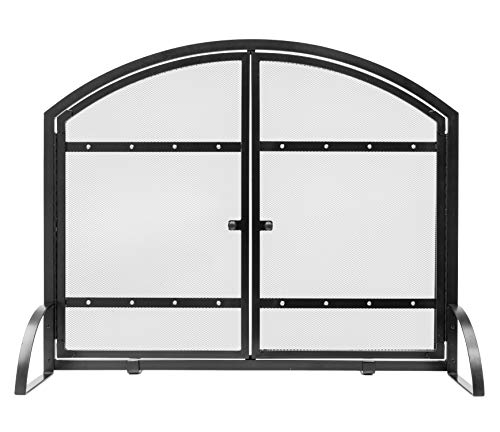 Pleasant Hearth Harper Arched Fireplace Screen with Doors