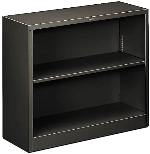 Hon S30ABCS Metal Bookcase, Two-Shelf, 34-1/2w x 12-5/8d x 29h, Charcoal