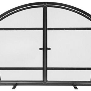 Pleasant Hearth Harper Arched Fireplace Screen with Doors