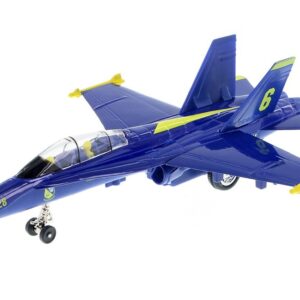 Playmaker Toys 🛦 United States Navy Blue Angels F/A-18 Super Hornet Fighter Jet 9inch Die Cast Metal Model Toy w/Pullback Action