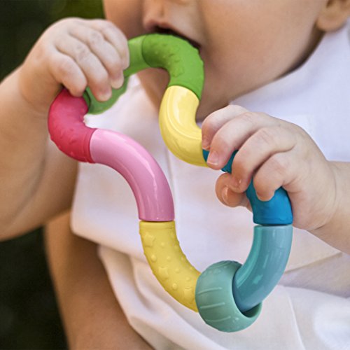 green sprouts Infinity Rattle | Encourages whole learning | Durable material made from safer plastic, Easy to hold & shake, Playful rattle sound