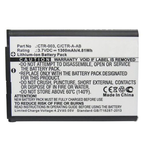 MPF Products CTR-003 C/CTR-A-AB Battery Replacement Compatible with Nintendo 3DS N3DS CTR-001 MIN-CTR-001 Gaming Console with Installation Tool