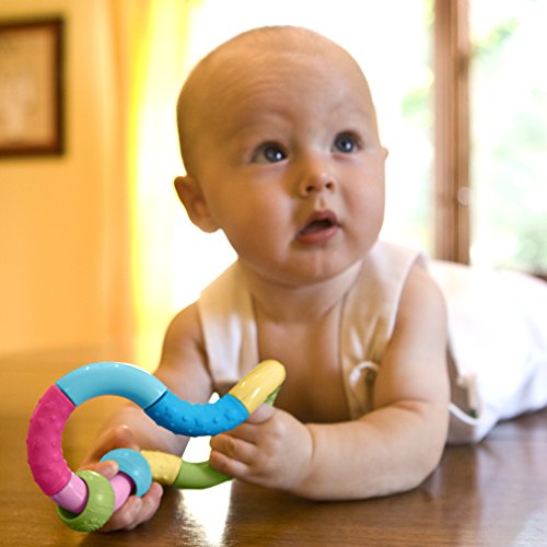 green sprouts Infinity Rattle | Encourages whole learning | Durable material made from safer plastic, Easy to hold & shake, Playful rattle sound