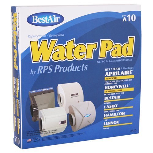 BestAir A10 Humidifier Replacement Metal/Clay Waterpad Filter, 10" x 10" x 2", For Aprilaire, Bryant, Carrier, Chippewa, Hamilton, Honeywell, Lasko, Lennox & Totaline Models, 6 Pack