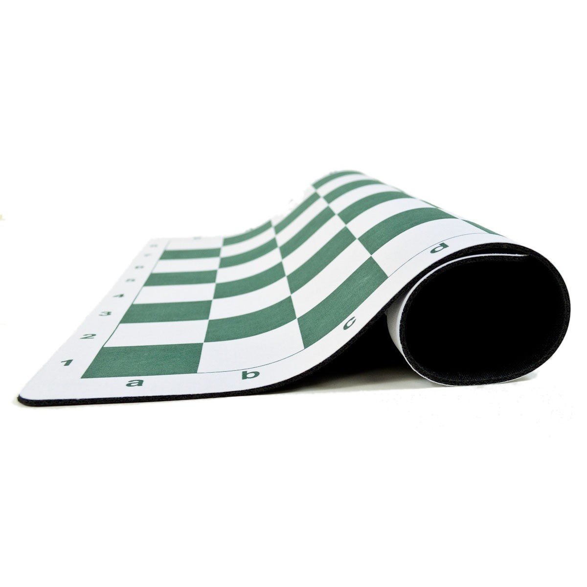 Wholesale Chess 20" Tournament Mousepad Style Roll-Up Chess Board - Forest Green