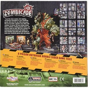 CMON Zombicide Season 2: Prison Outbreak 9 Double-Sided Game Tiles - Enhance Your Zombie Apocalypse Experience! Cooperative Strategy Game, Ages 14+, 1-6 Players, 1 Hour Playtime, Made