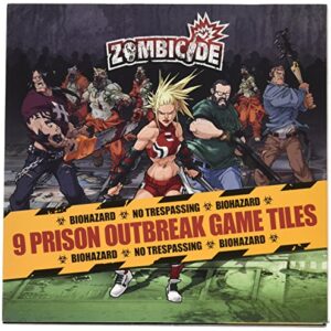 CMON Zombicide Season 2: Prison Outbreak 9 Double-Sided Game Tiles - Enhance Your Zombie Apocalypse Experience! Cooperative Strategy Game, Ages 14+, 1-6 Players, 1 Hour Playtime, Made