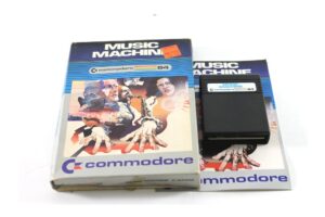 music machine game cartridge for commodore 64 c64 with box & manual