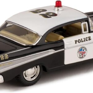 KiNSMART 1957 Bel Air Classic Police Car 5 Inch 1:40 Scale Die Cast Metal Toy Cars