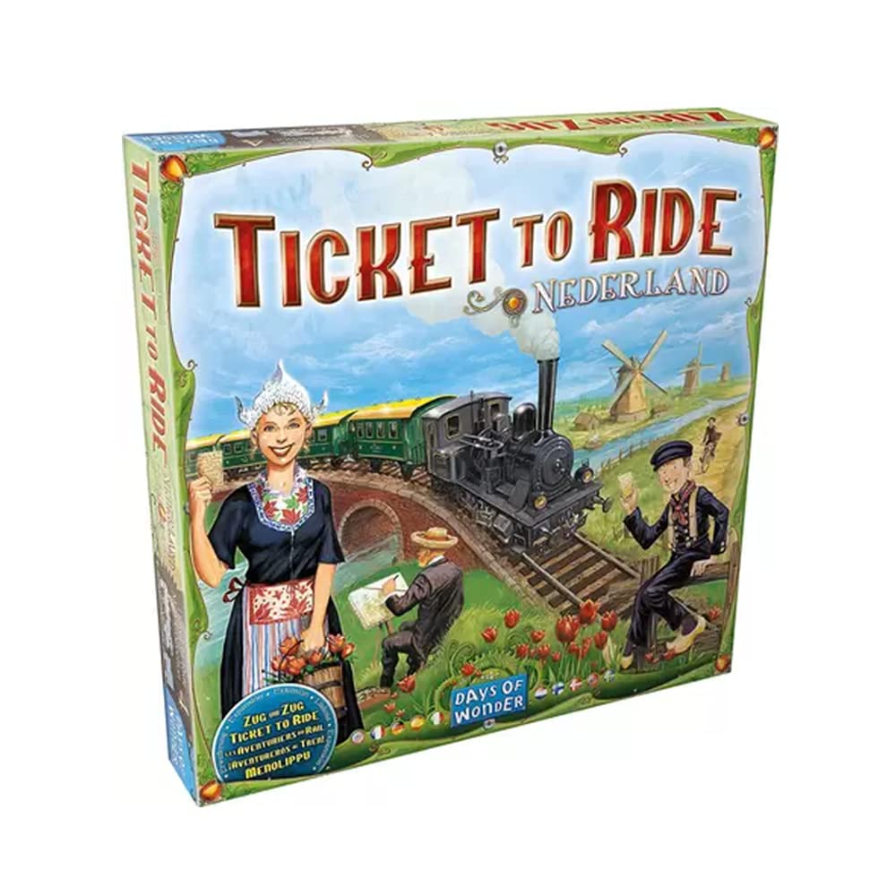 Ticket to Ride Nederland Board Game EXPANSION - Train Route-Building Strategy Game, Fun Family Game for Kids & Adults, Ages 8+, 2-5 Players, 30-60 Minute Playtime, Made by Days of Wonder