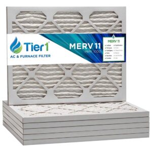 tier1 20x24x1 merv 11 pleated air/furnace filter -6 pack