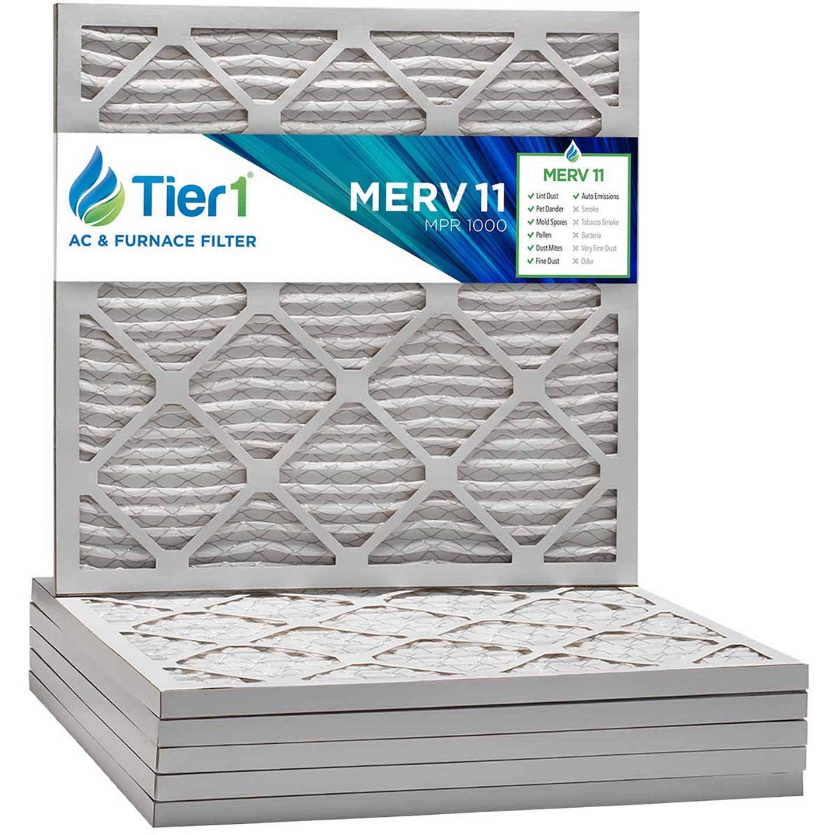 Tier1 24x24x1 Merv 11 Pleated Air/Furnace Filter - 6 Pack