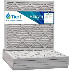 tier1 20x20x1 merv 11 pleated air/furnace filter - 6 pack