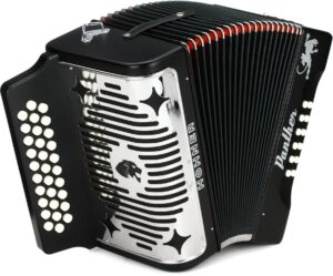 hohner accordions panther 3-row diatonic accordion (black)