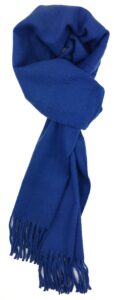 plum feathers rich solid colors cashmere feel winter scarf royal blue